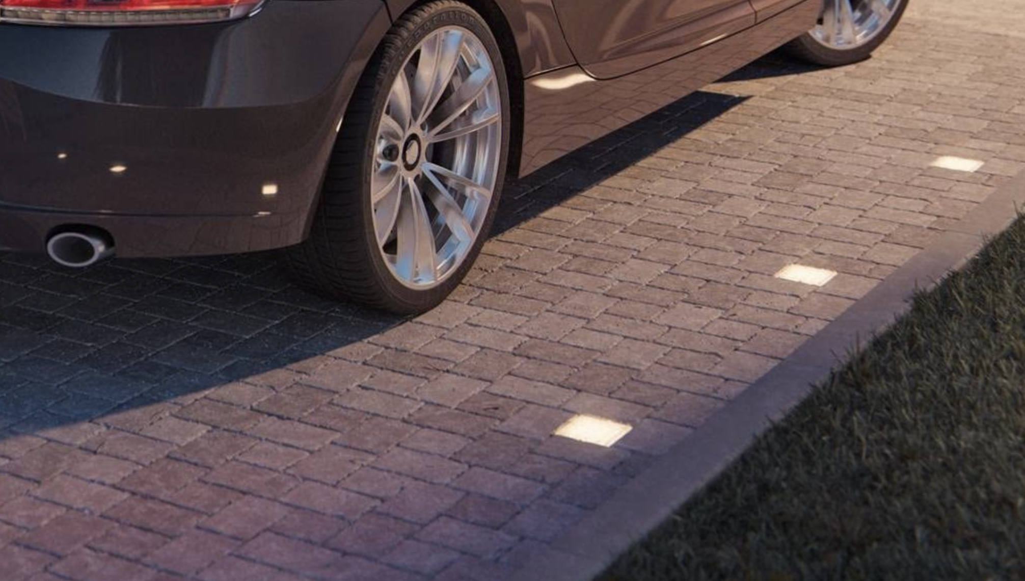 Bring your Block Paving Driveway to life with Brick Lights
